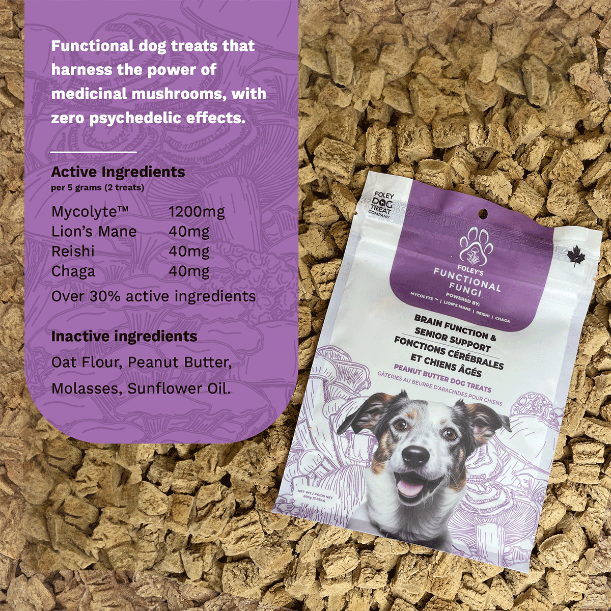 Brain Function & Senior Support - Peanut Butter – Foley Dog Treat Company